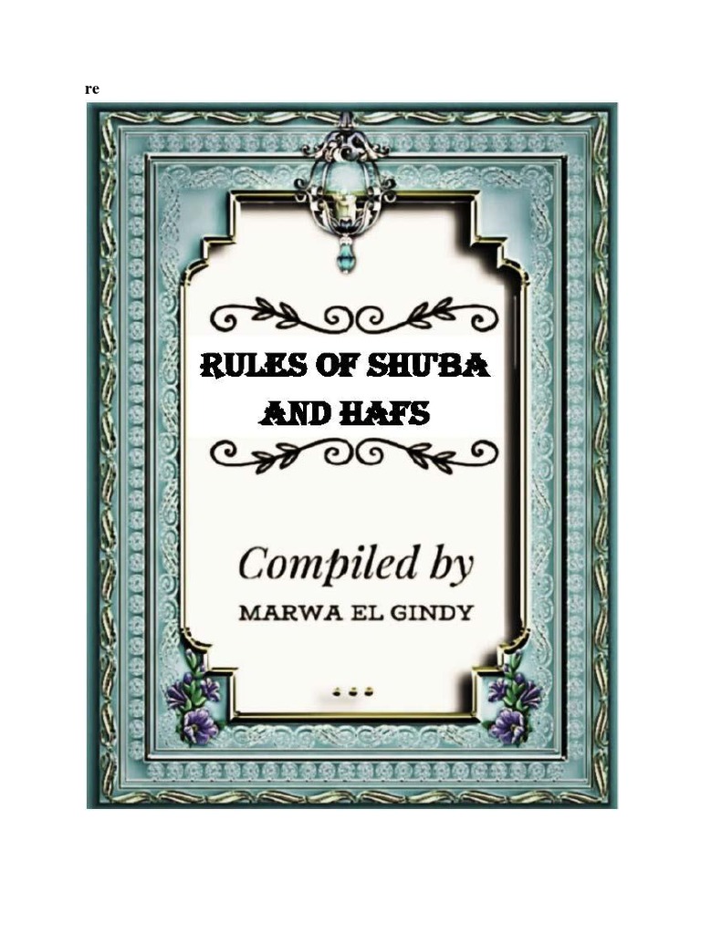 Shu'bah and Hafs Recitation Rules | PDF | Quran | Islam