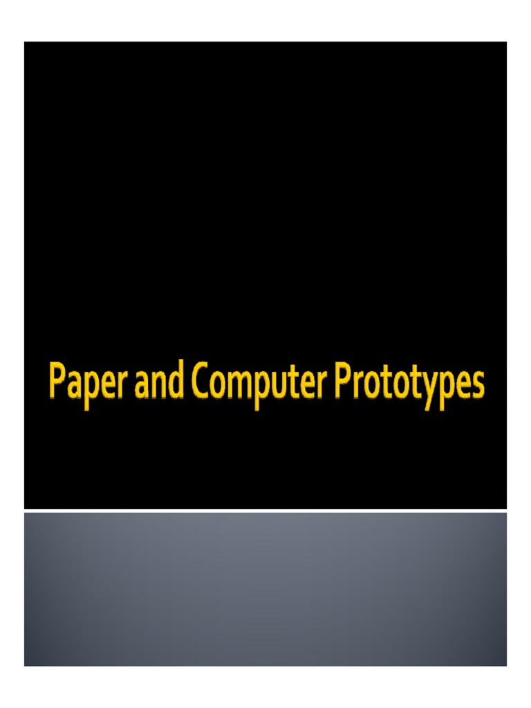 HCI Lecture Prototype | PDF HCI Lecture Prototype | PDF