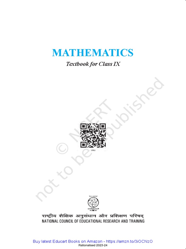 NCERT Book Maths Class 9 | PDF
