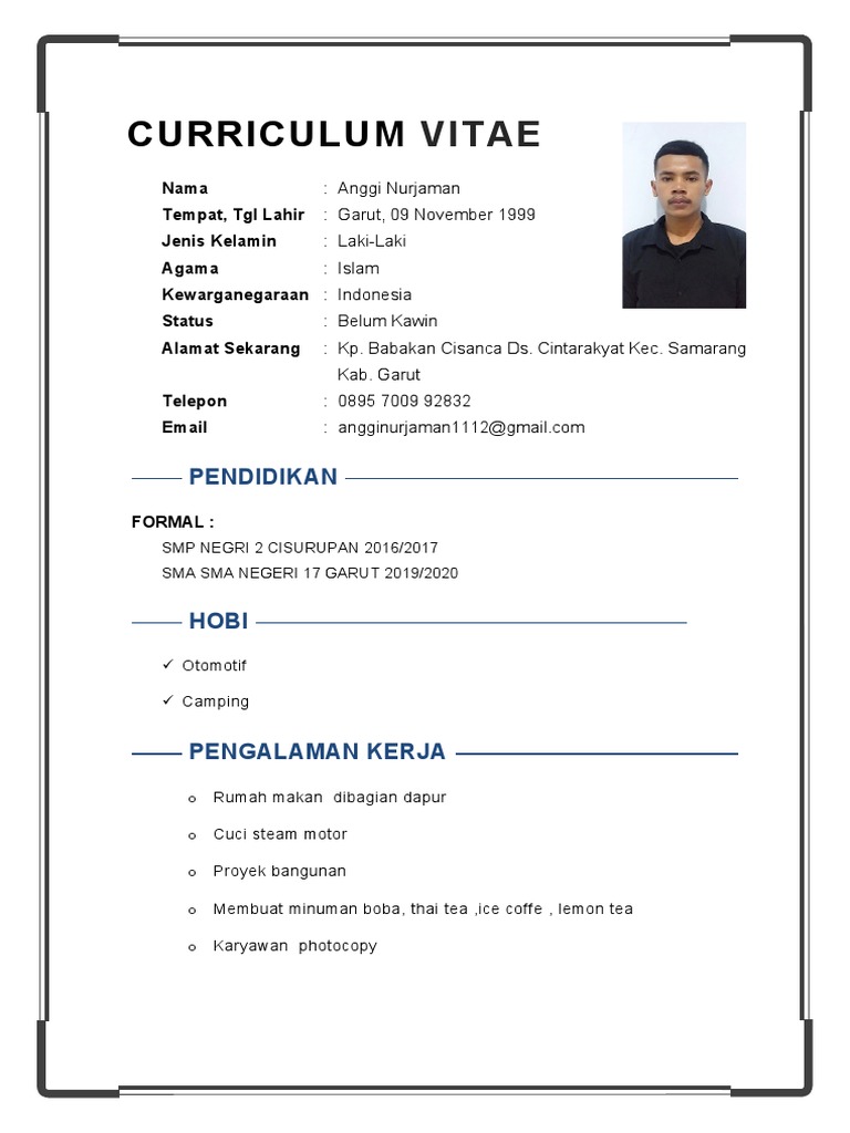 CV ANGGI | PDF