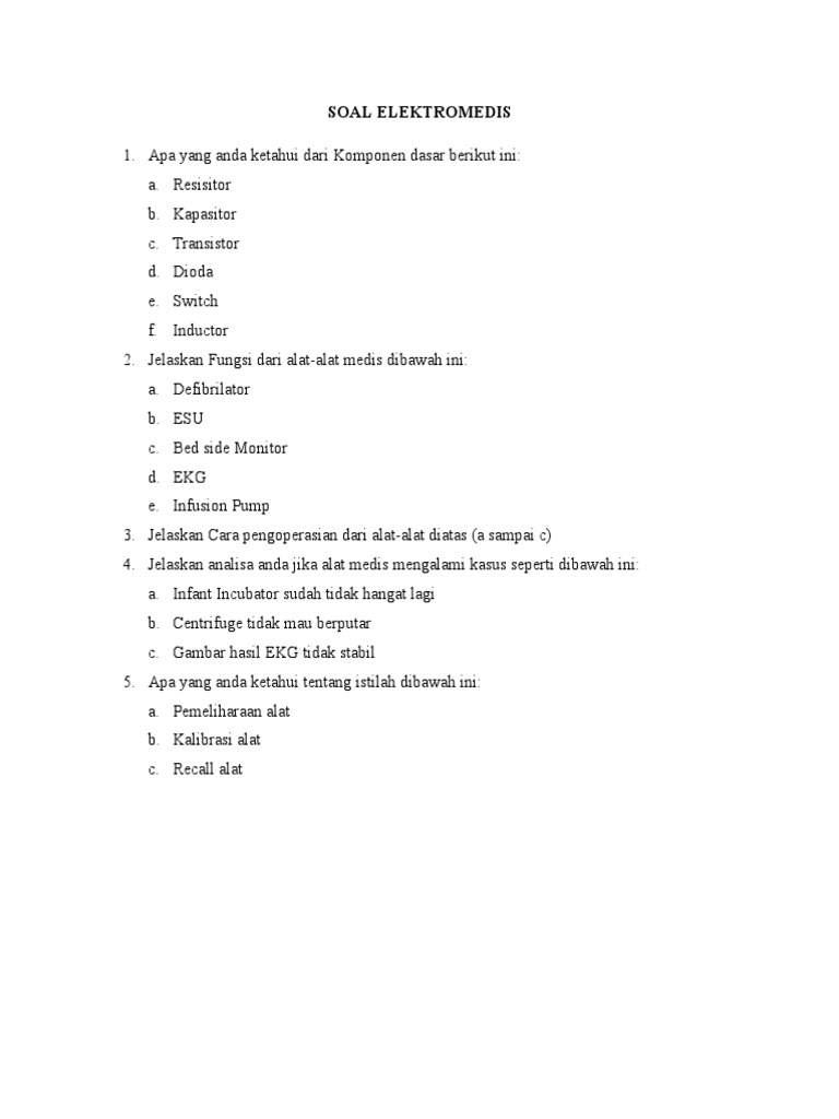 Soal Elektromedis | PDF