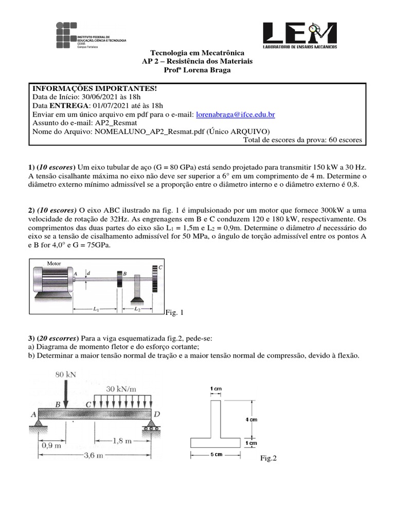 AP2 - Resmat 2021.1 | PDF