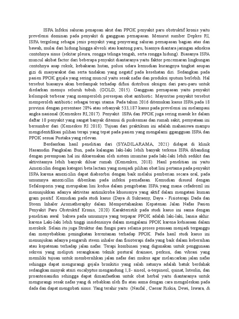 Terapi ISPA dan PPOK: Antibiotik dan Fisioterapi | PDF