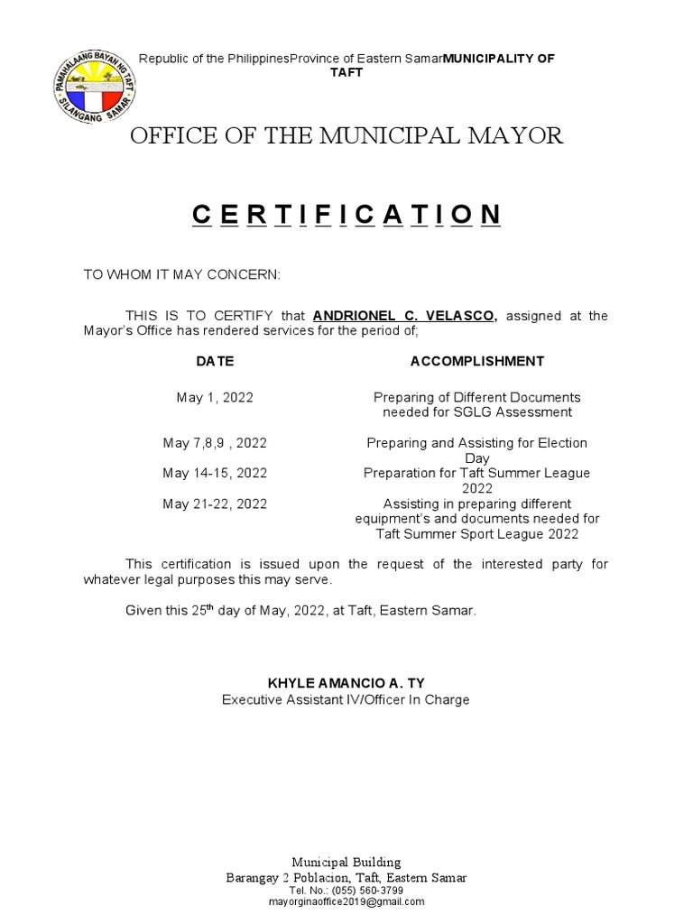 Ot Certification Pdf