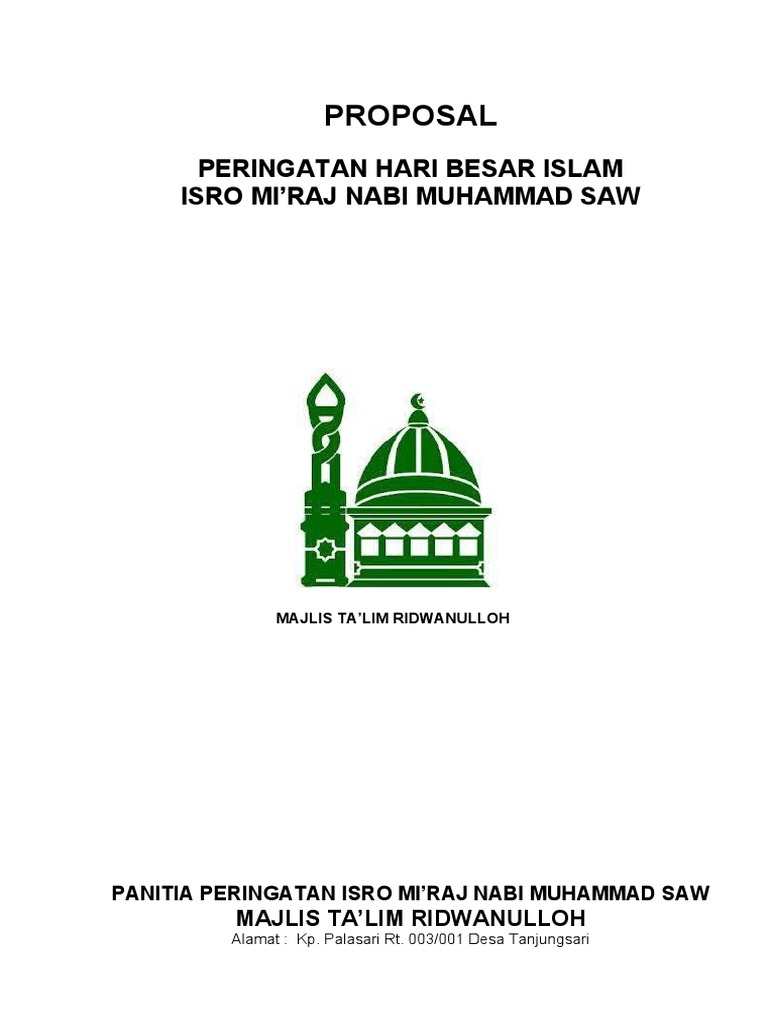 Proposal Isro Mi'Raj Ridwanulloh | PDF