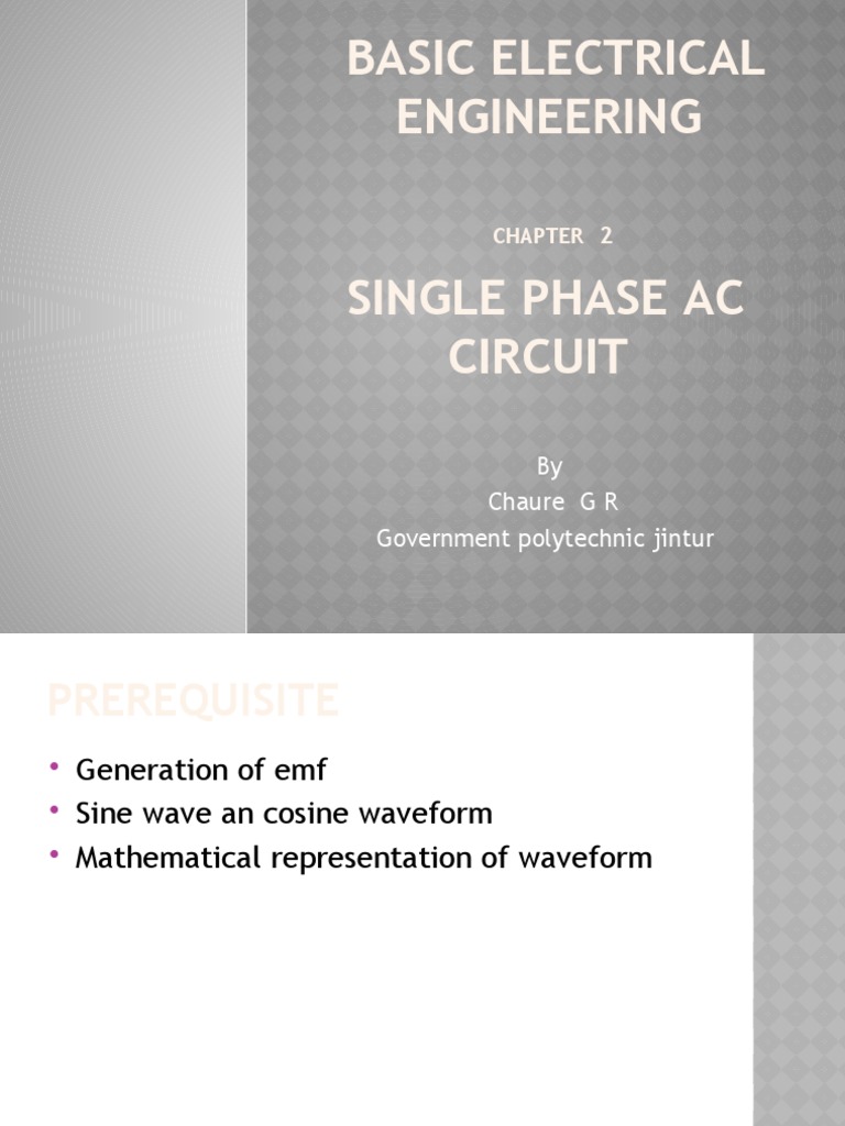 AC Fundamental Part 1 | PDF | Alternating Current | Direct Current