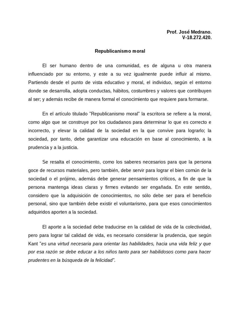 José Medrano | PDF | Moralidad | Felicidad