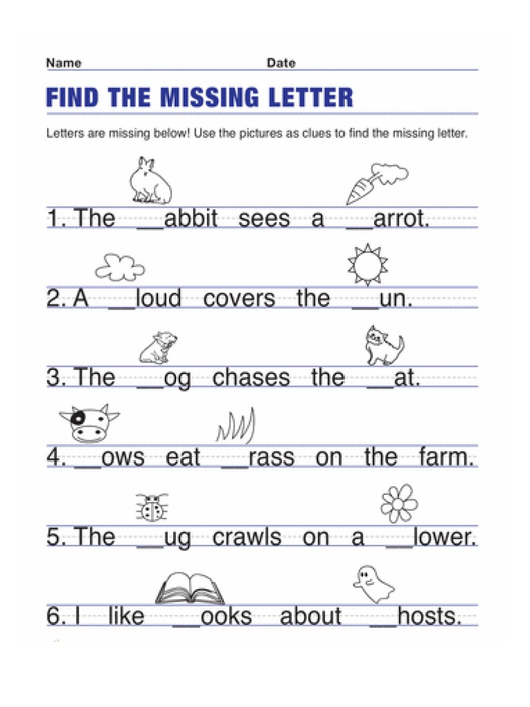 Write the missing letters | PDF