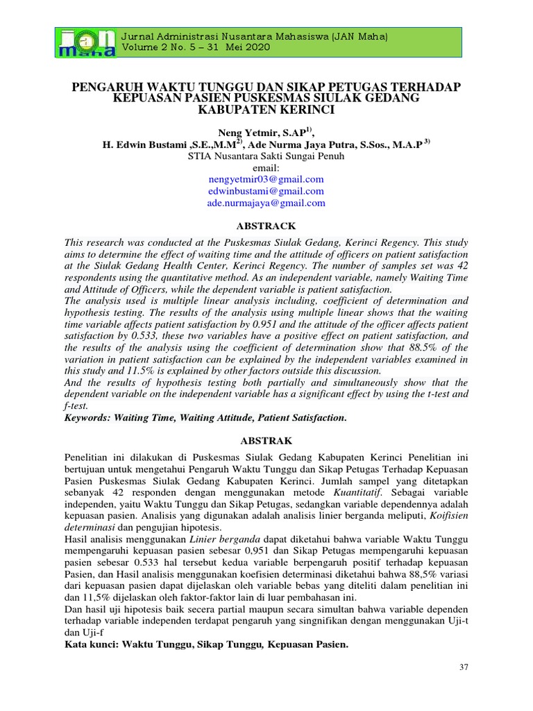 Pebiju, 37-55 NENG ATMIR | PDF | Coefficient Of Determination | Statistical Inference