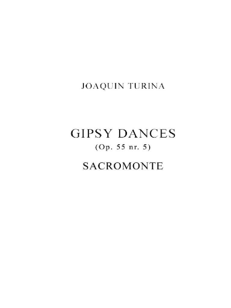 Danzas Gitanas N. 5 Op.55 | PDF