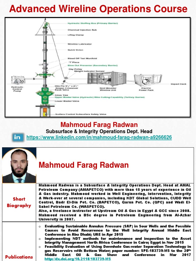 Advanced Wireline Operations Course | PDF | Casing (Borehole ...