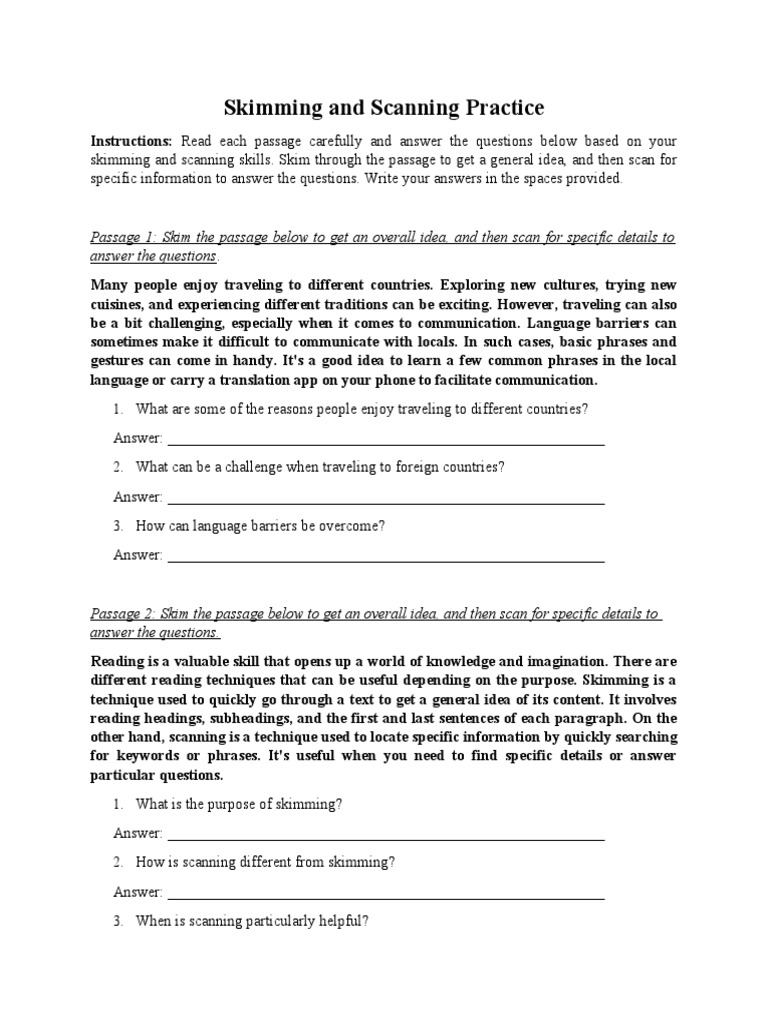 Skim & Scan | PDF | Scuba Diving | Electric Vehicle