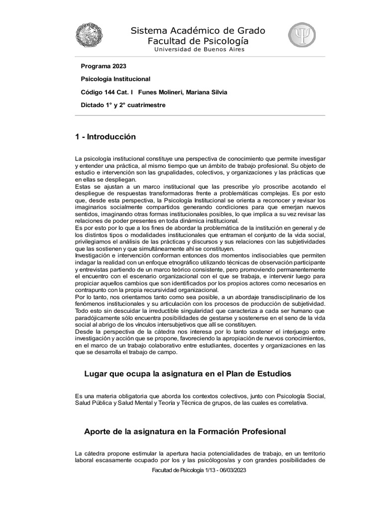 Academica - Psi.uba - Ar Psi Ver 521 | PDF | Crecimiento personal y ...