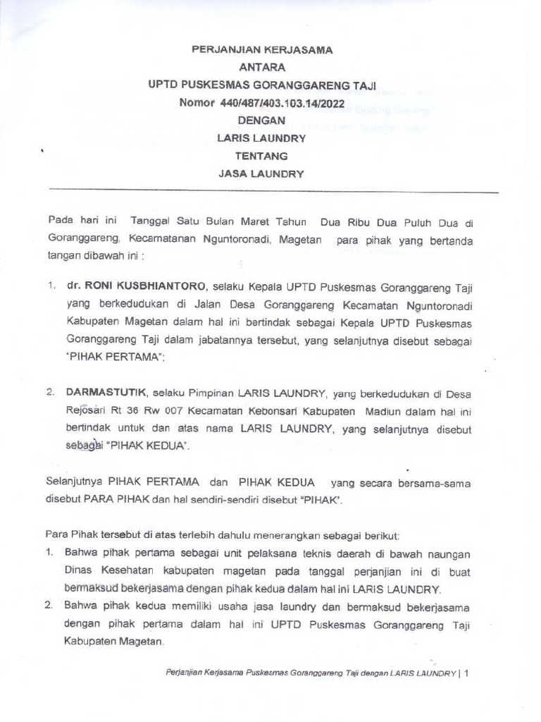 Bukti MoU DG Pihak Ke 3 | PDF