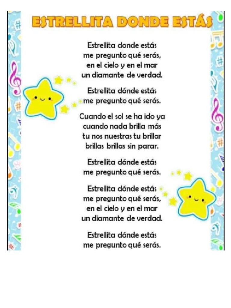 Letra Estrellita | PDF
