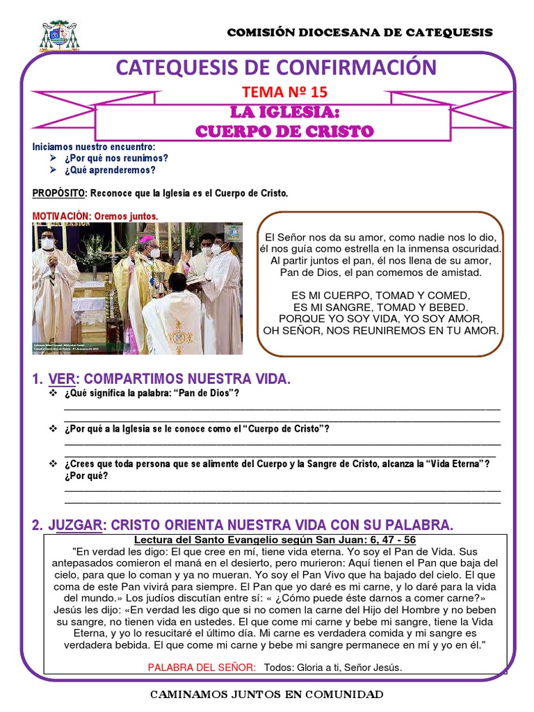 TEMA+Nº+15+LA+IGLESIA+CUERPO+DE+CRISTO | PDF