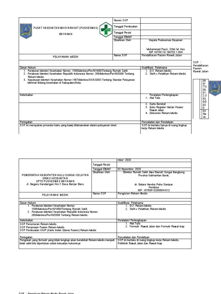 Sop Pengisian RM | PDF