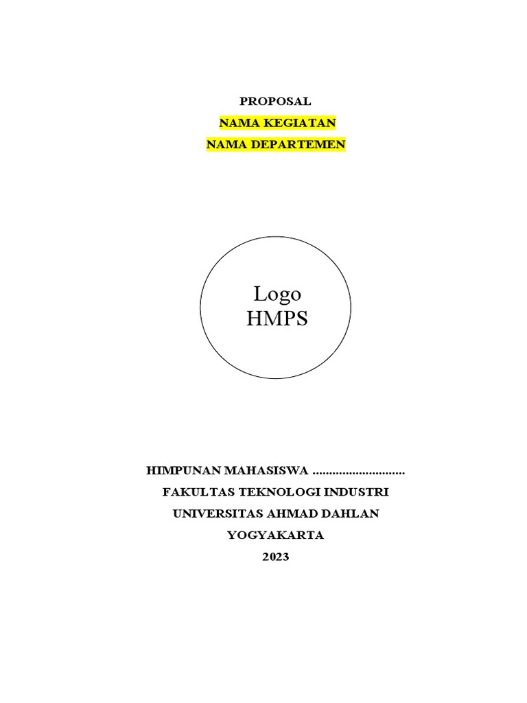 Template Proposal HMPS | PDF | Seni | Komputer
