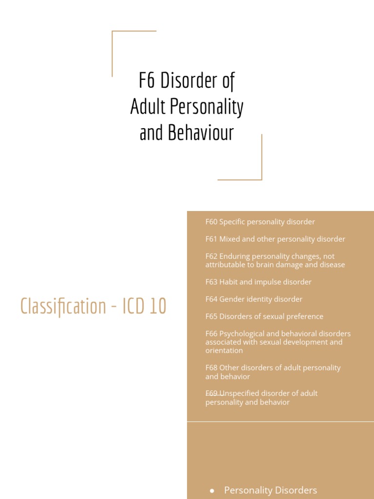 Adult Personality Disorder Overview | PDF | Personality Disorder ...