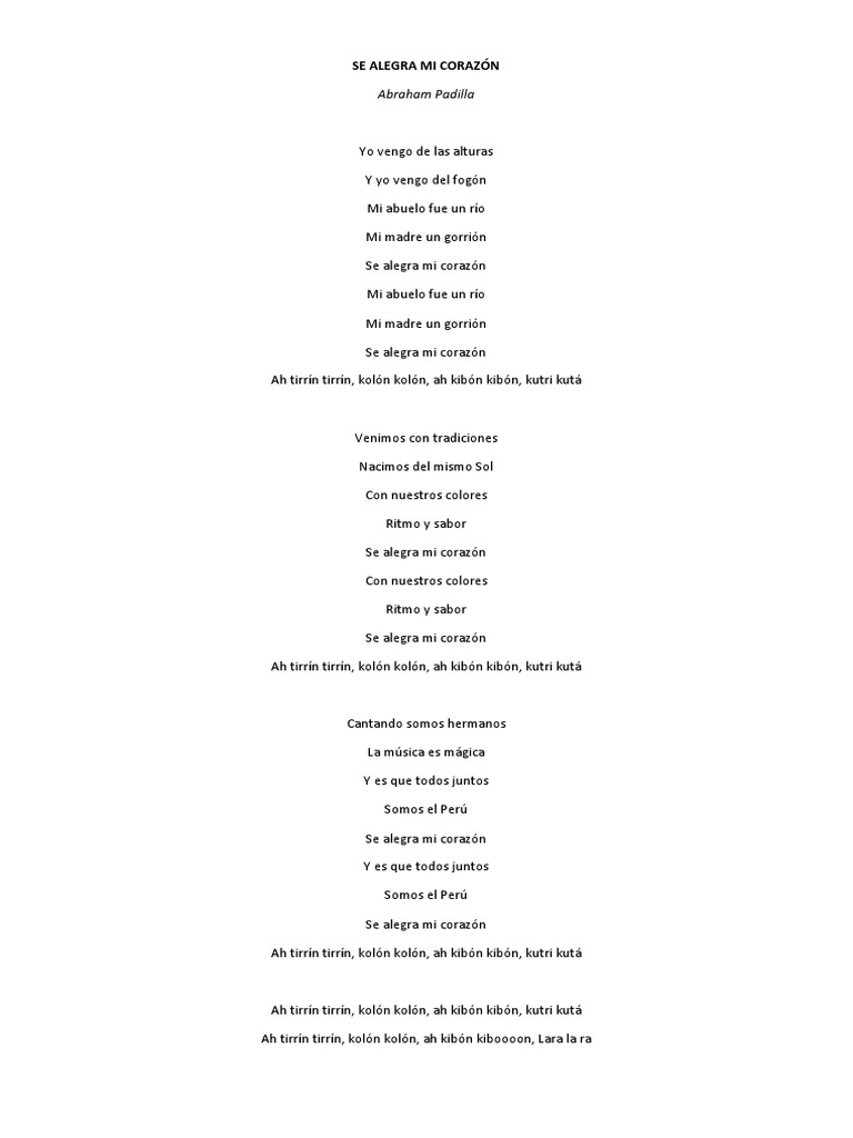 Se Alegra Mi Corazón | PDF