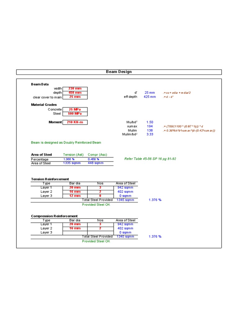 RCC Design | PDF | Beam (Structure) | Applied And Interdisciplinary Physics