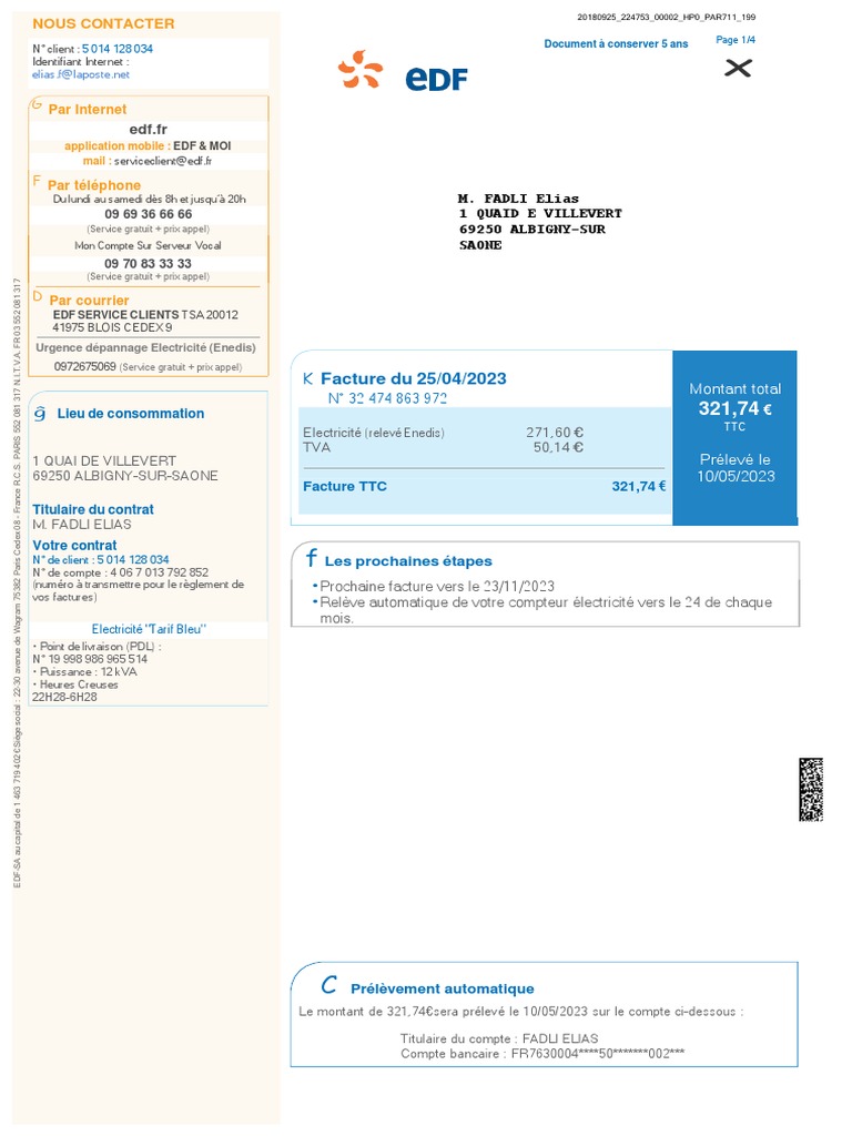 Facture EDF | PDF