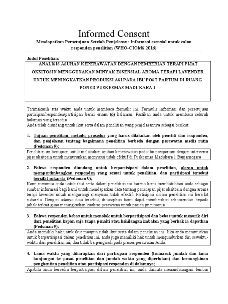 Inform Consent | PDF