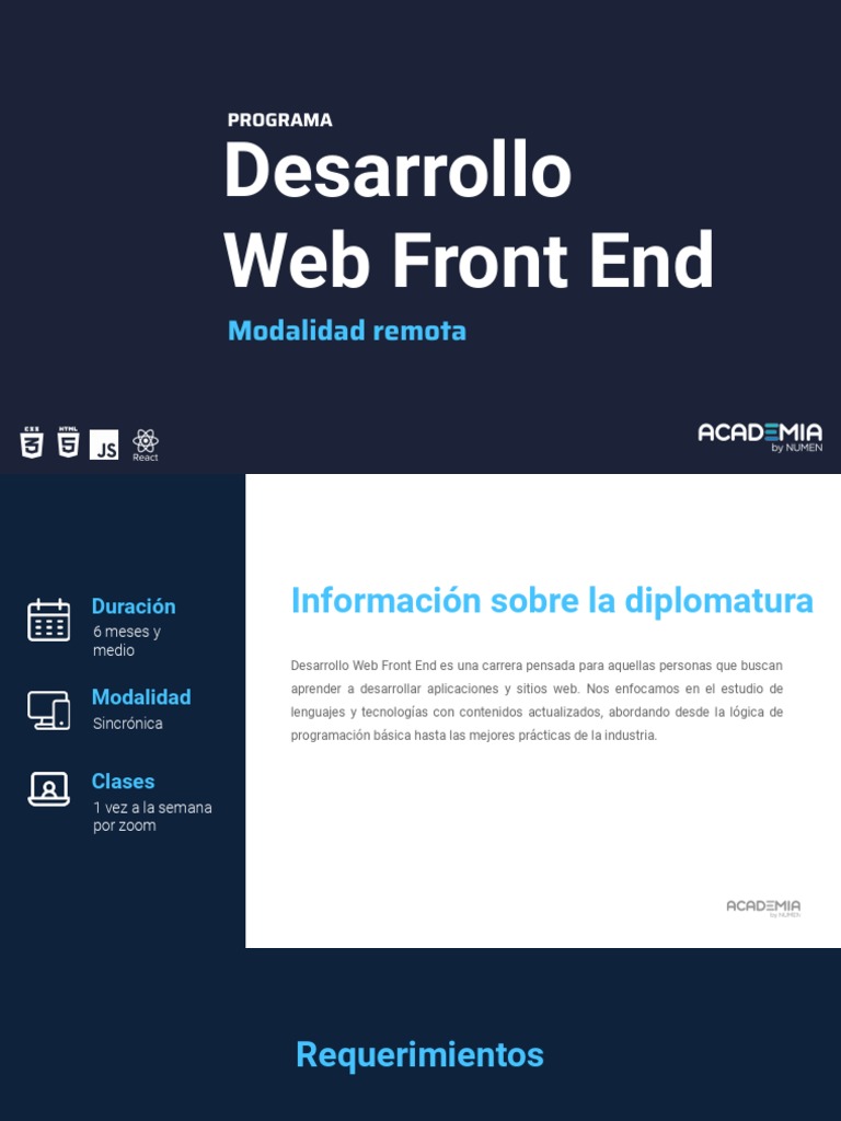 Programa Desarrollo Front End | PDF | Script Java | Red mundial