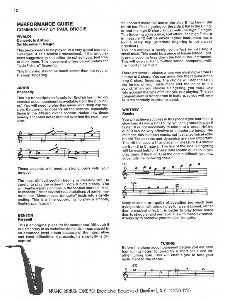 MMO - Advanced Alto Saxophone Solos Vol.I (Eb)-13 | PDF