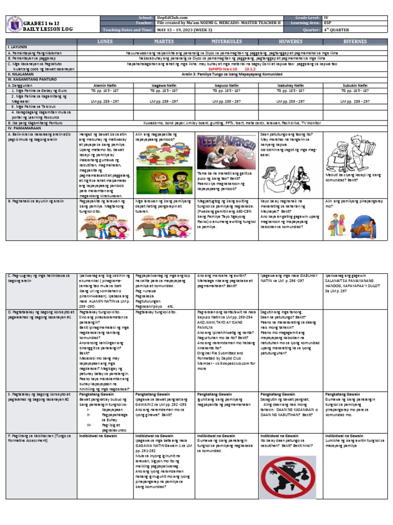 DLL - Esp 4 - Q4 - W3 | PDF