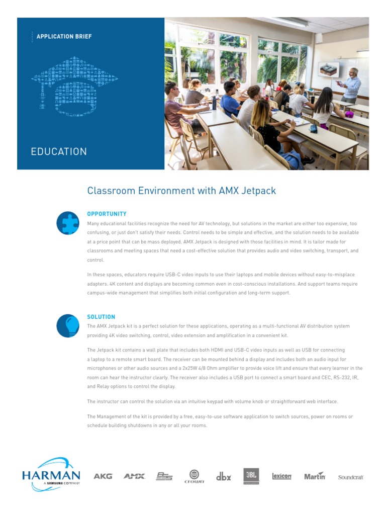 Amx HARMAN Application Brief Education Classrooms Pack | PDF Amx HARMAN Application Brief Education Classrooms Pack | PDF