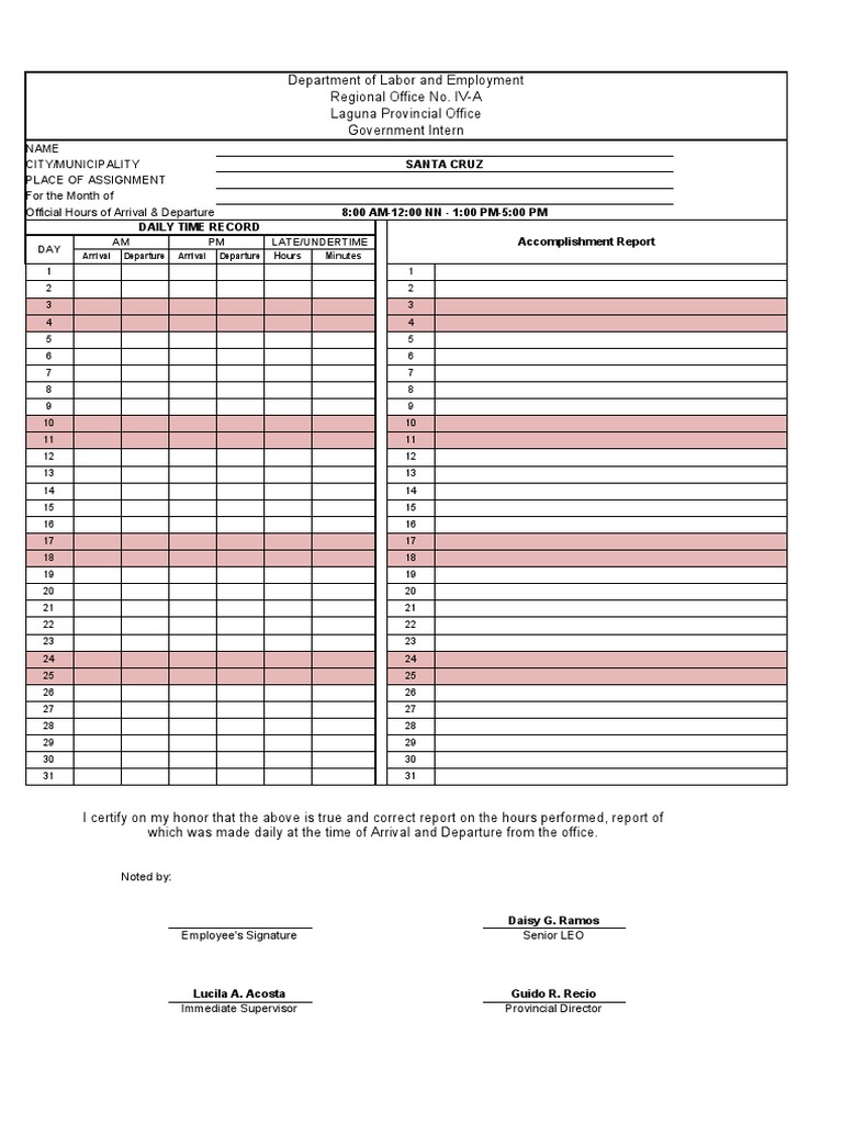 Gip DTR Ar and Action Pictures Template | PDF
