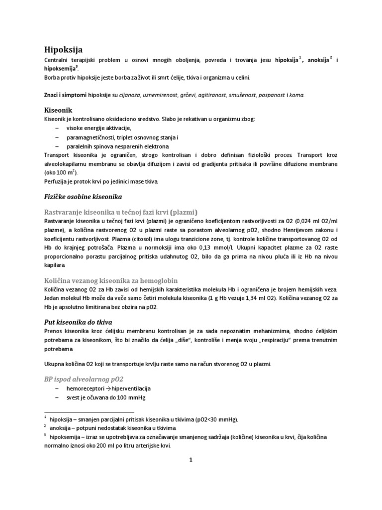 Hipoksija | PDF
