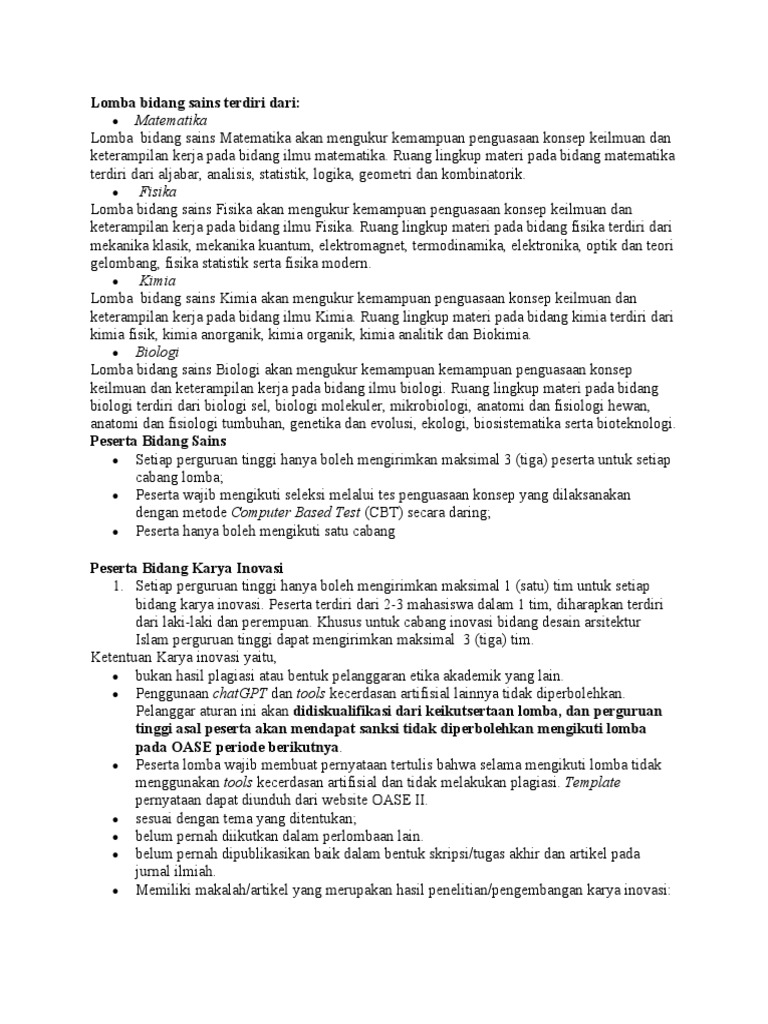 Juknis Oase Ptki Ii 2023 | PDF