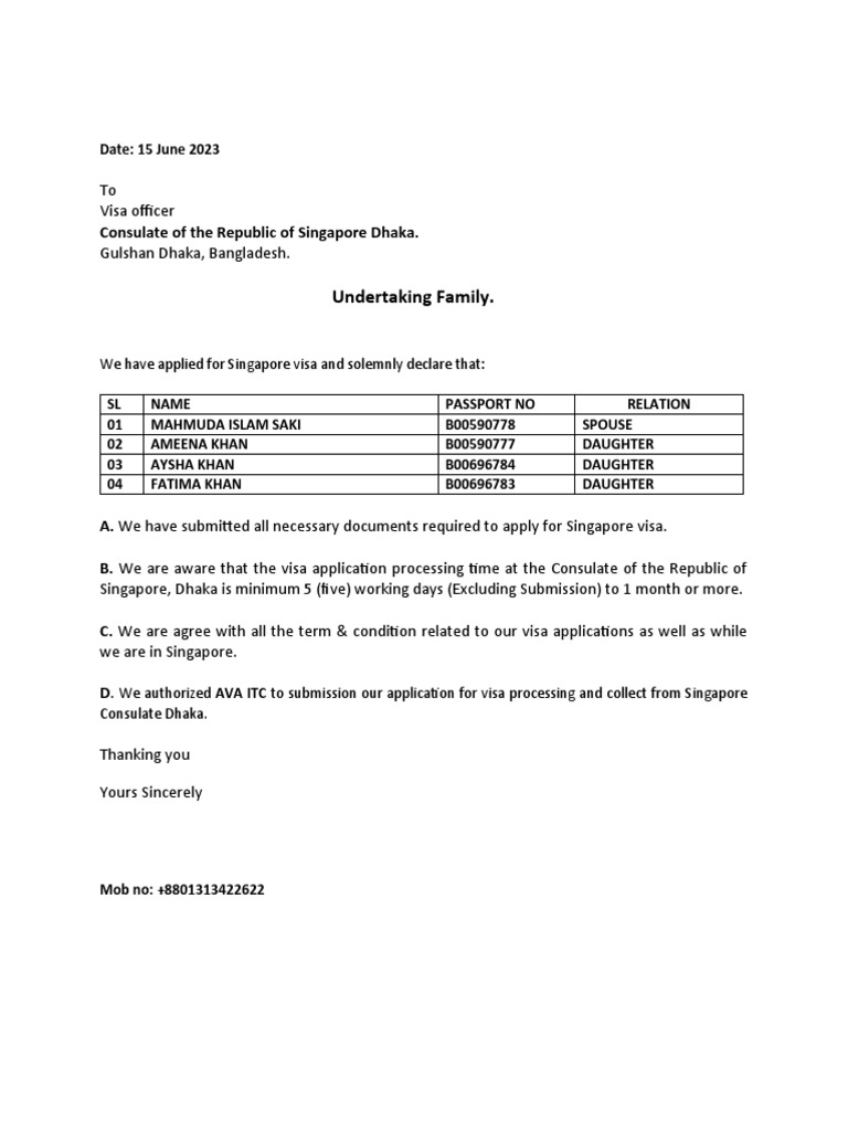 Undertaking Family | PDF