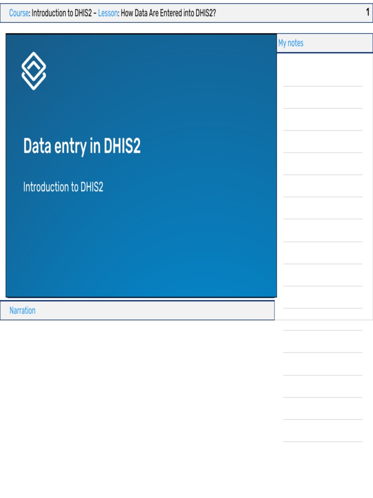 Asset-V1 Hisp+GEN-D001-En+2022Q1+Type@Asset+Block@1.2.1 How Are Data Entered Into DHIS2 | PDF ...