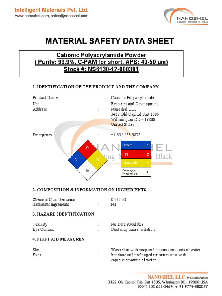 MSDS C Polymer | PDF