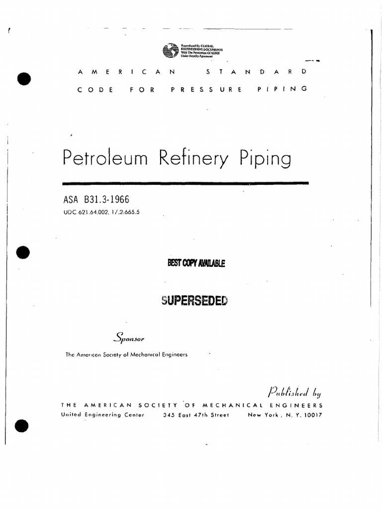 ASME B31.3 1966 | PDF