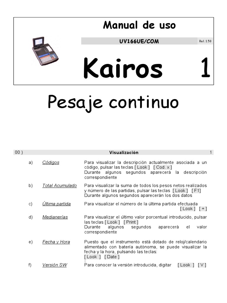 KAIROS 1 v1.50 - Dataprocess | PDF