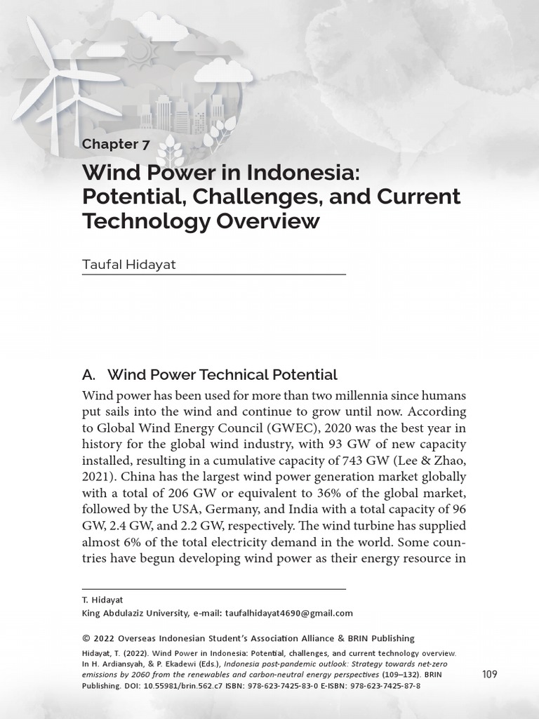 Wind Power in Indonesia: Potential, Challenges, and Current Technology ...