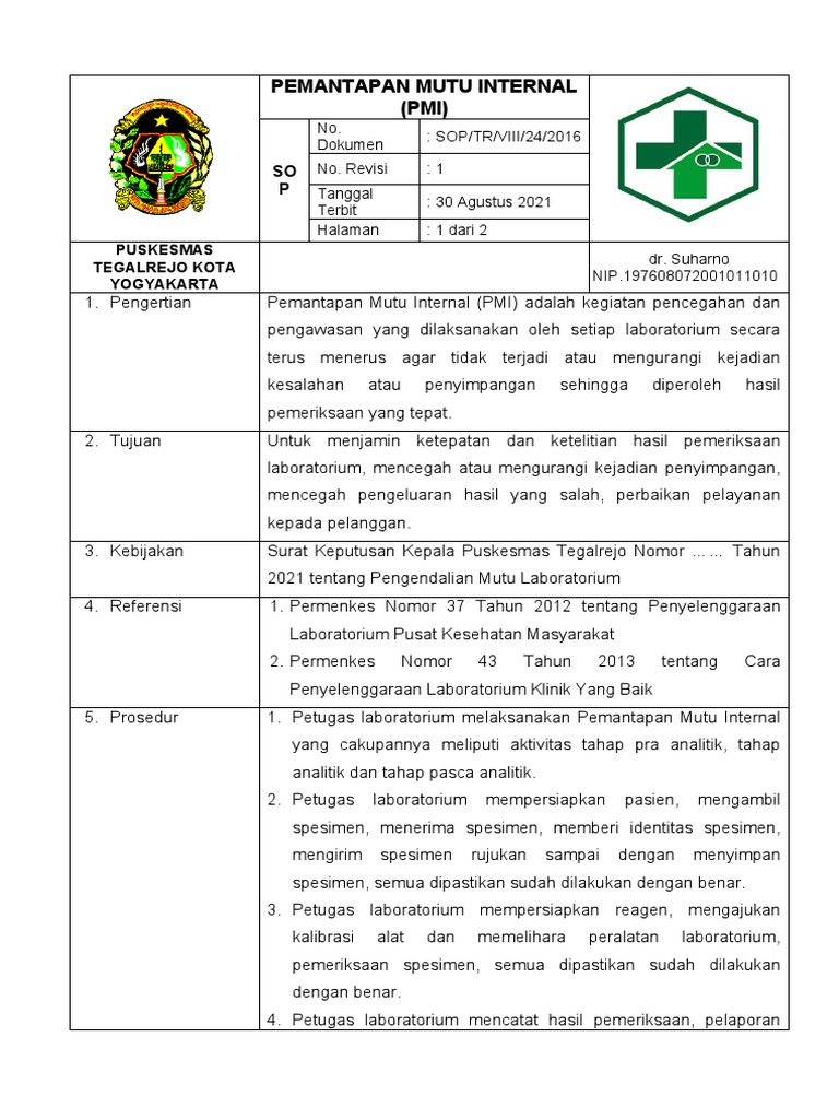 8.1.7.7 Sop Pmi | PDF | Sains & Matematika
