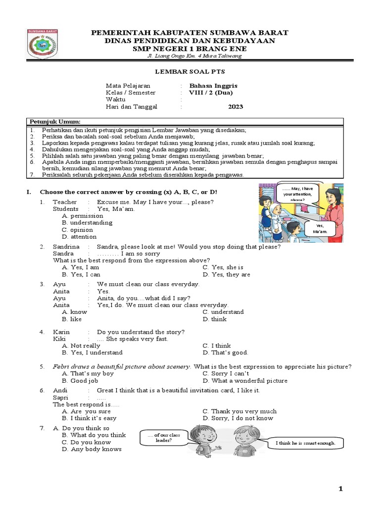 7-SOAL PAS BING 8 K13 Rev | PDF