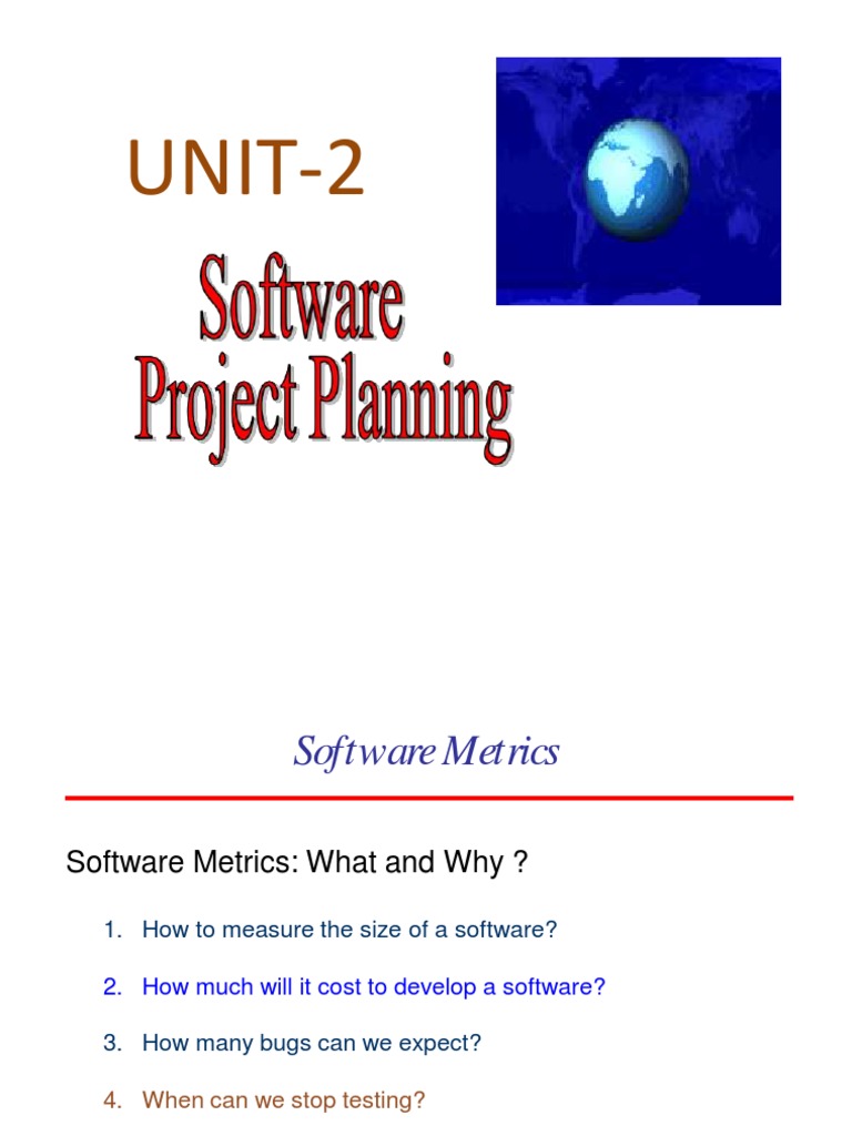 Unit 2 Software Project Planning | PDF | Class (Computer Programming) | Object (Computer Science)