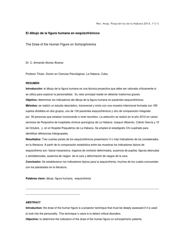 Analisis Figura Humana Ezquizo | PDF | Esquizofrenia | Psicosis