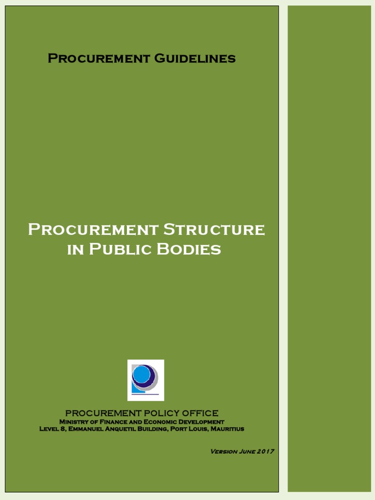 Public Procurement Guidelines 2017 | PDF | Business