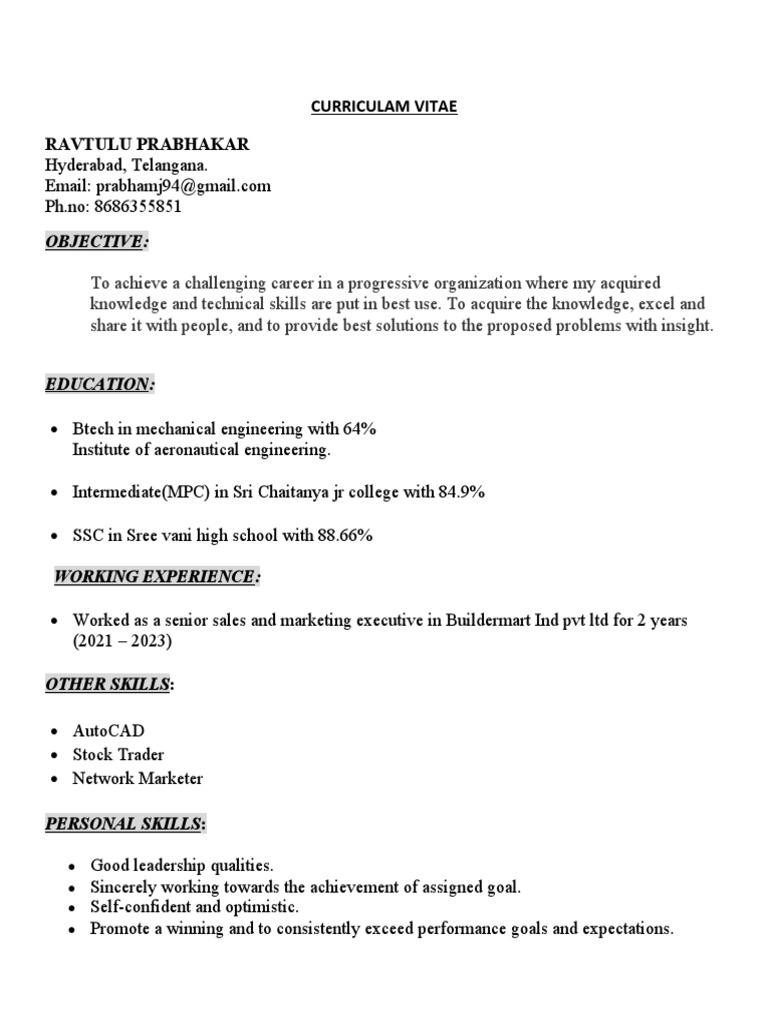 Mani Sai Resume | PDF