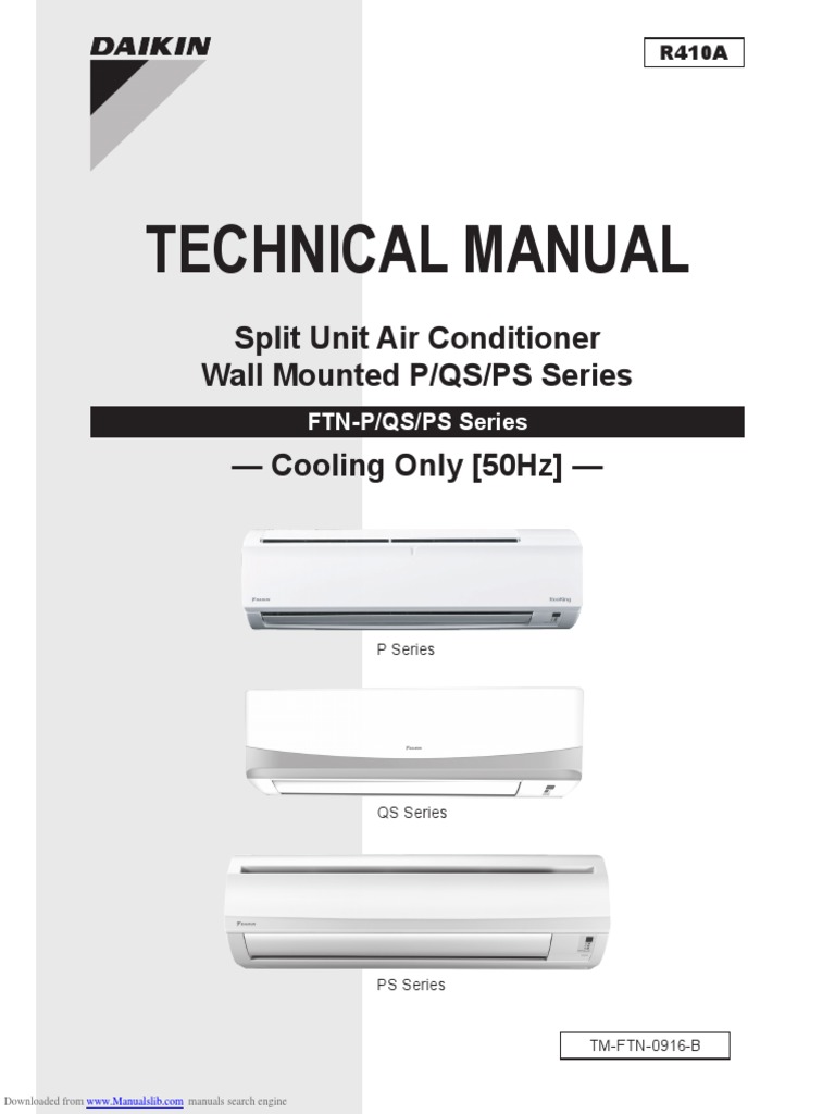 Daikin FTN-P/QS/PS Series Manual | PDF