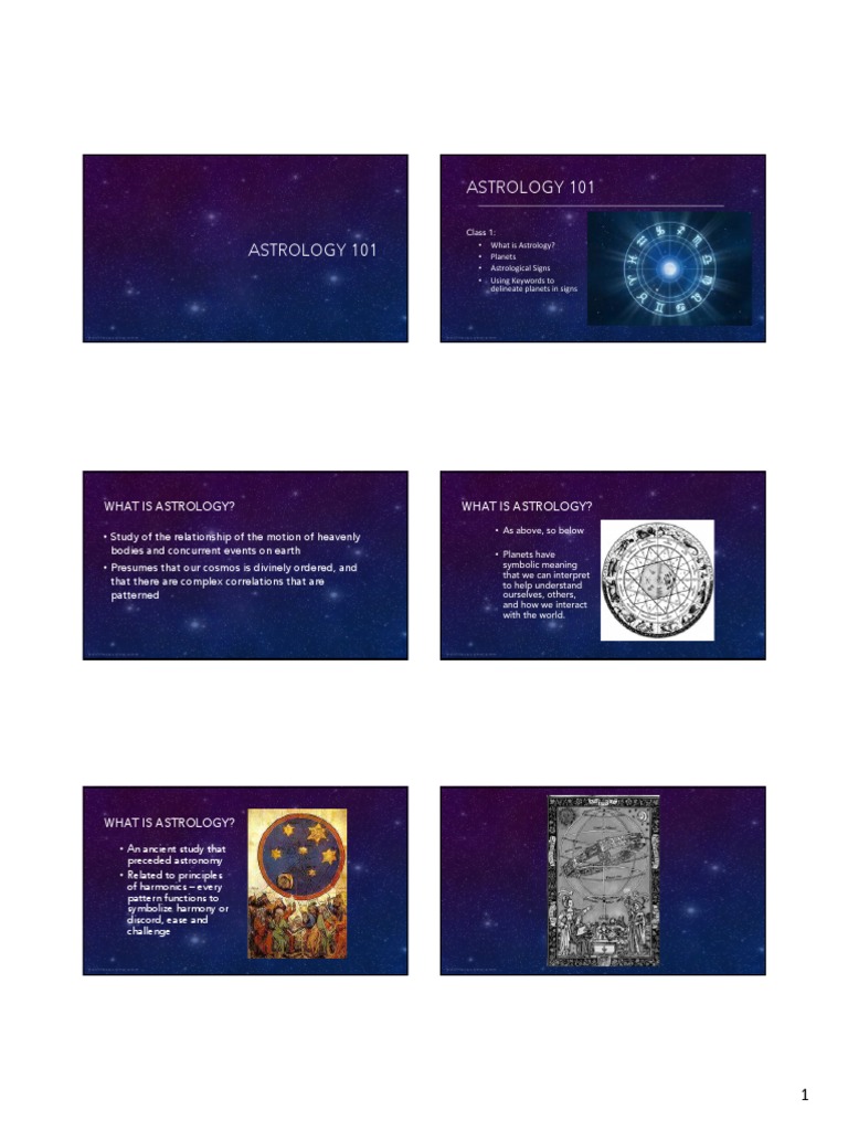Astrology 101 Class 1a | PDF | Planets In Astrology | Astrological Sign