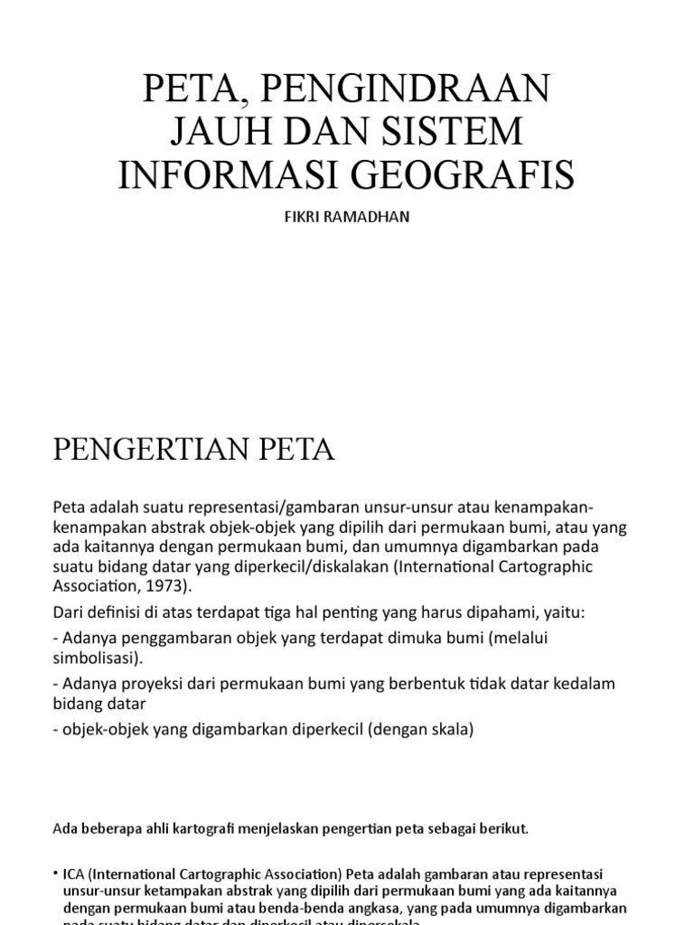 PETA, PENGINDRAAN JAUH DAN SISTEM INFORMASI GEOGRAFIS | PDF