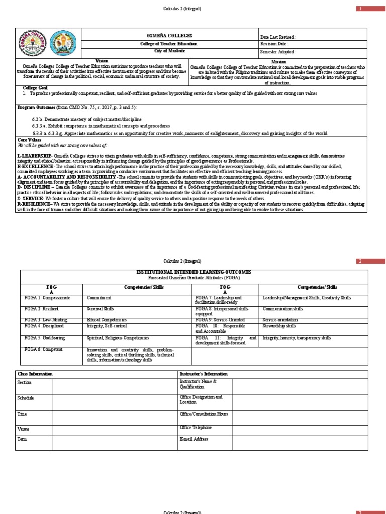 Calculus 2 Pdf Integral Summation